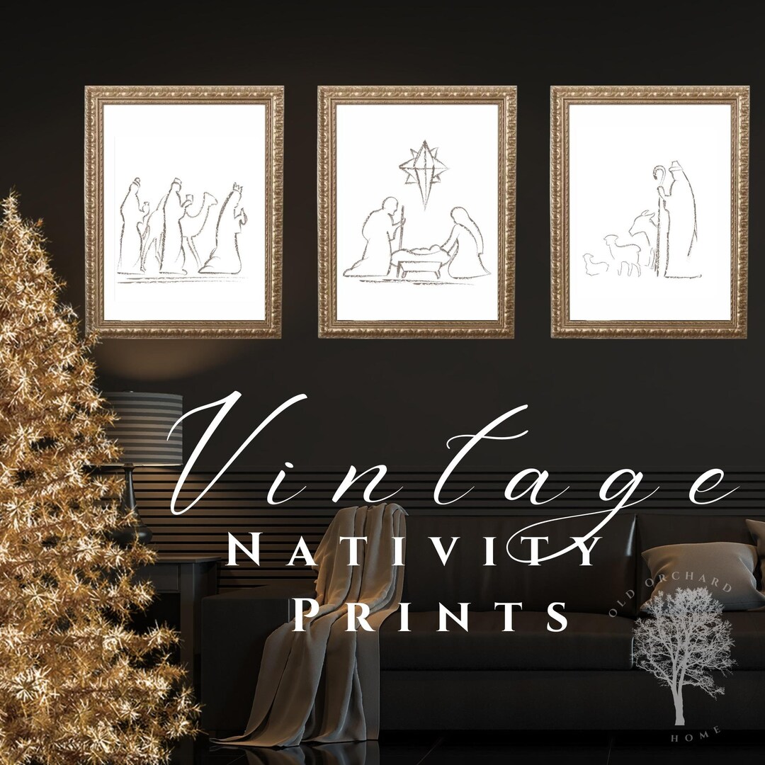 Printable Nativity Wall Art Christmas Prints - Etsy