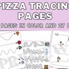 Tracing Worksheets, Printable Pizza Shop Center Tracing, Fine Motor ...