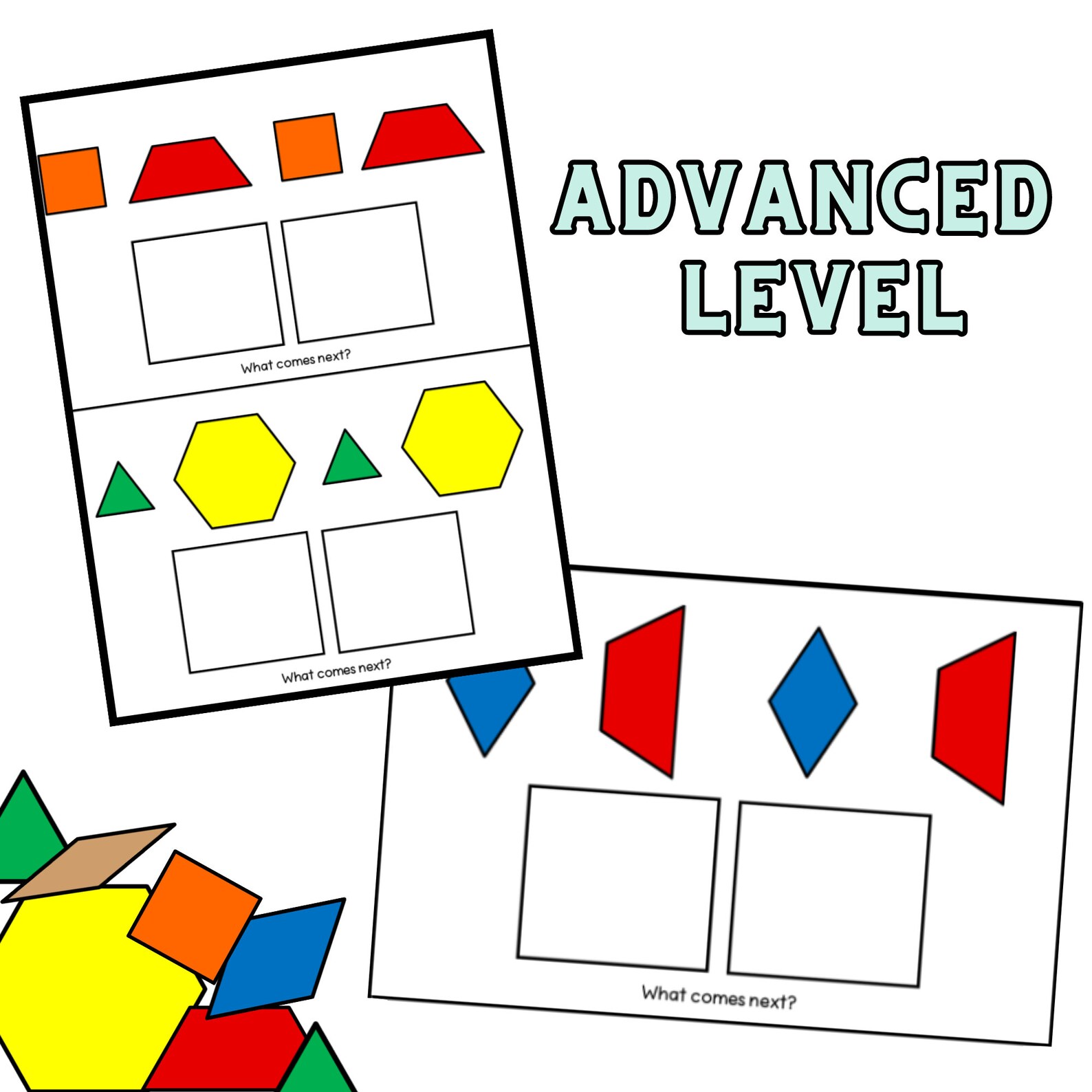 Pattern Blocks Activity Cards Pattern Block Printables Tangram Activity ...