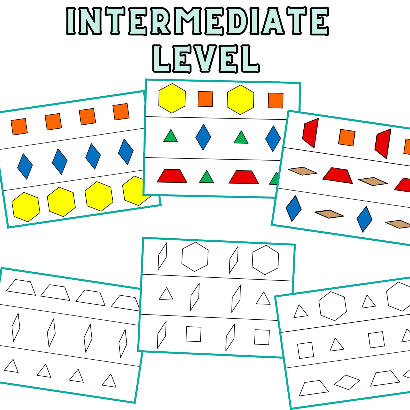 Pattern Blocks Activity Cards Pattern Block Printables Tangram Activity ...