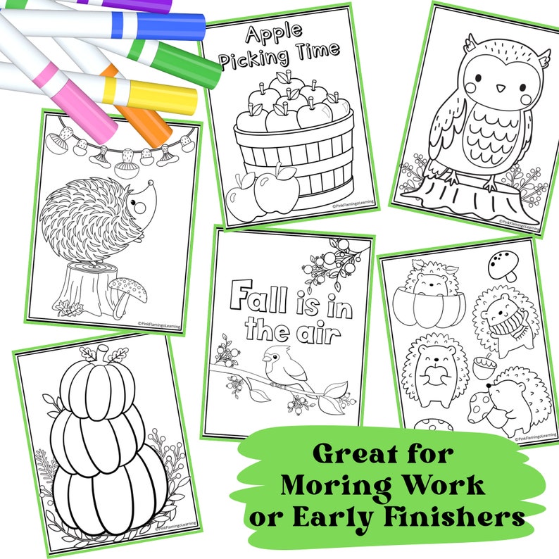 Coloring Pages for Fall, Coloring for Kids Coloring Sheets, Printable ...
