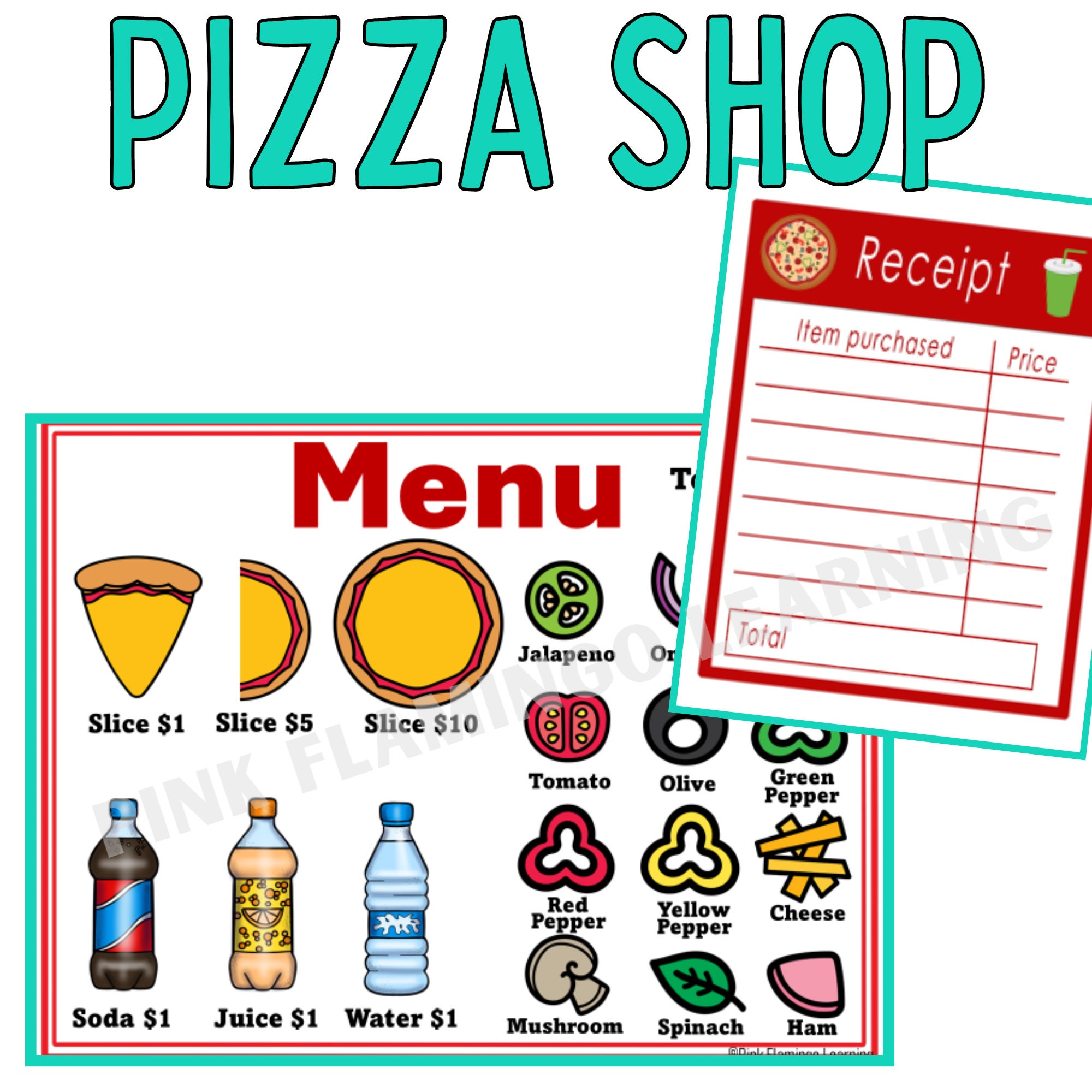 P is for Pizza Dramatic Play Printables Pizza Shop Pretend Play Letter ...