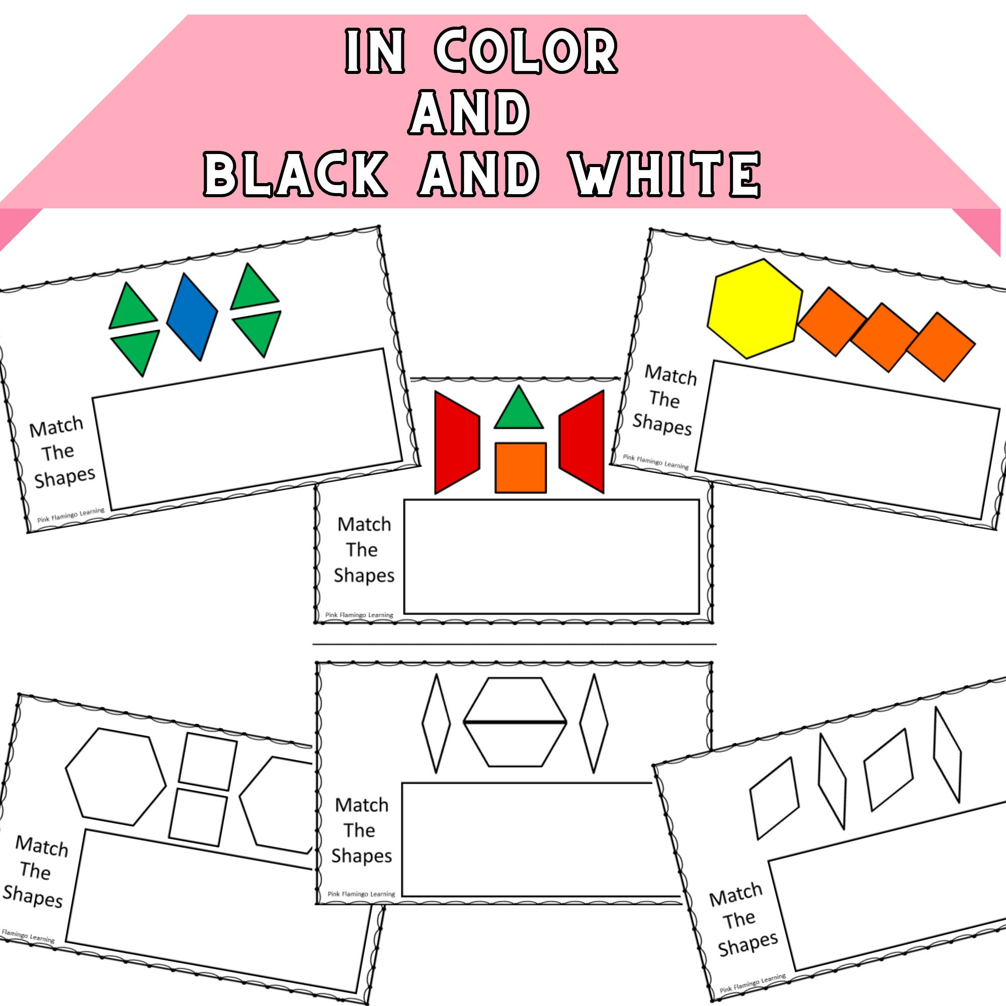 Pattern Block Activity Pattern Block Cards Shapes Printables Shapes ...
