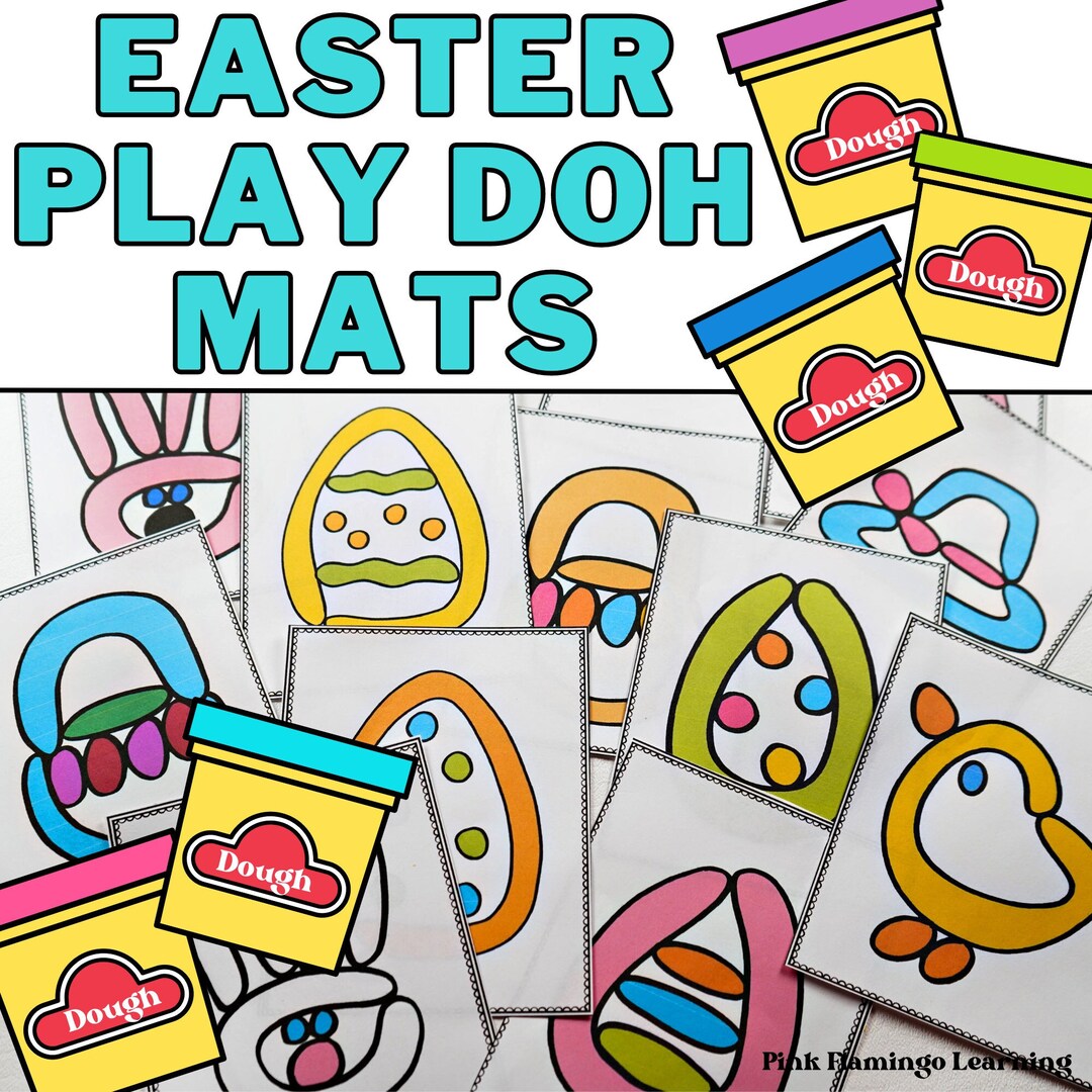 Easter Playdoh Mat Play-doh Colors Easter Shapes Spring Printable ...