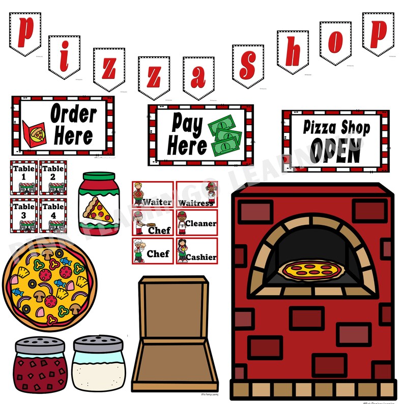 P is for Pizza Dramatic Play Printables Pizza Shop Pretend Play Letter ...