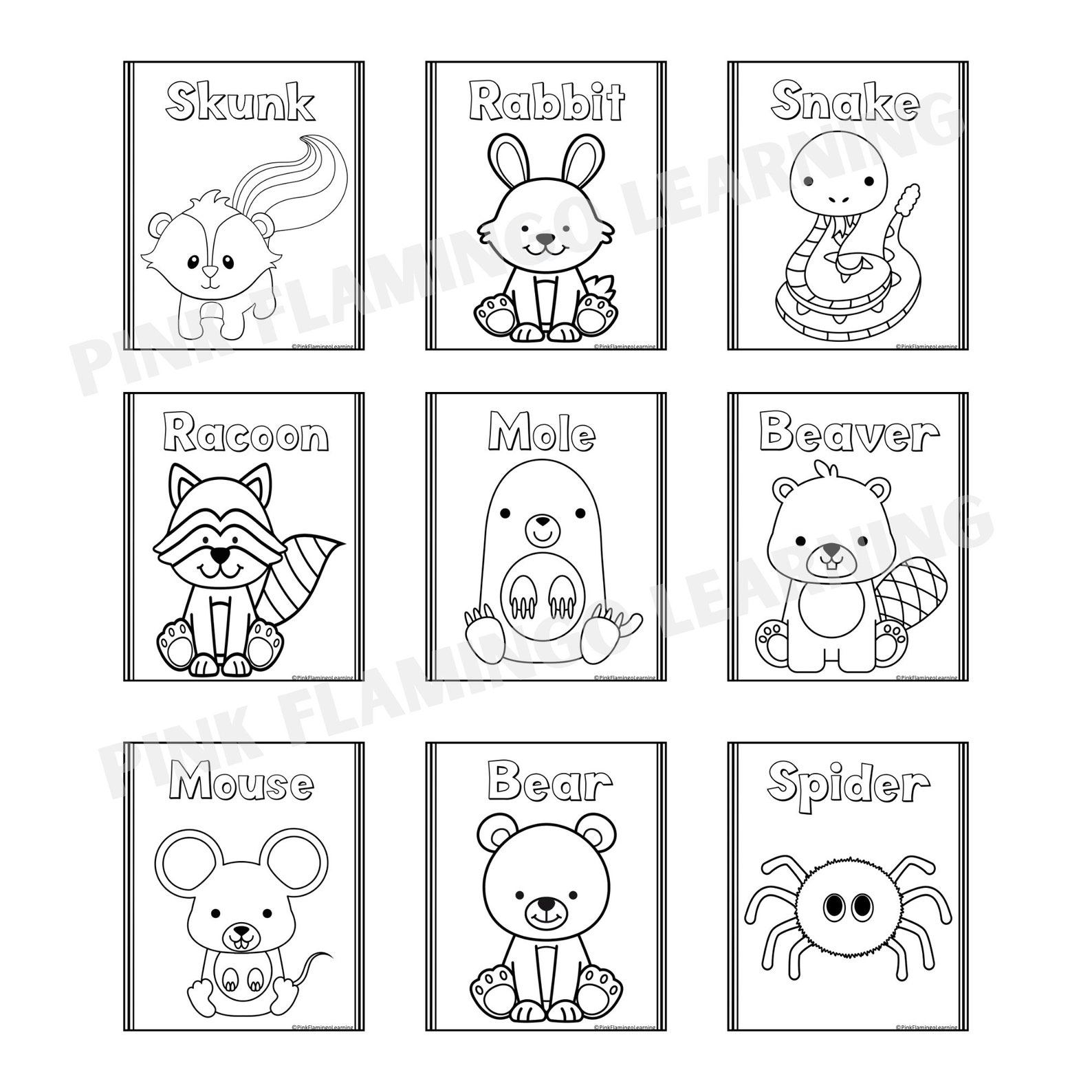 Fall Coloring Pages of Autumn Animals, Coloring for Kids Coloring ...