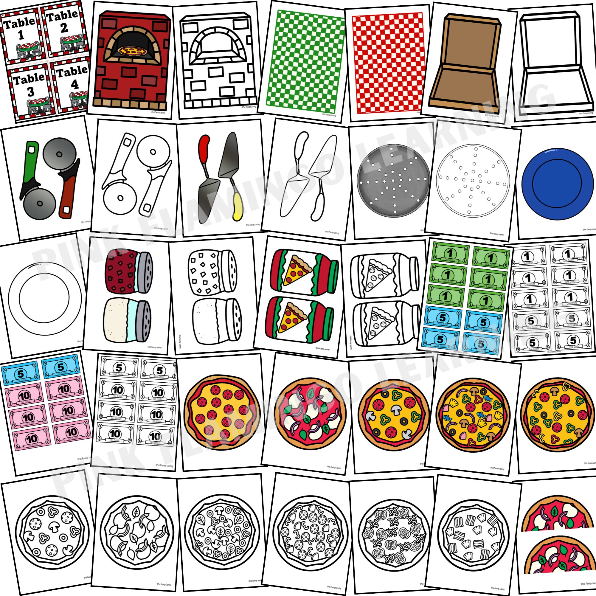 P is for Pizza Dramatic Play Printables Pizza Shop Pretend Play Letter ...