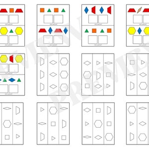 Pattern Blocks Activity Cards Pattern Block Printables Tangram Activity ...