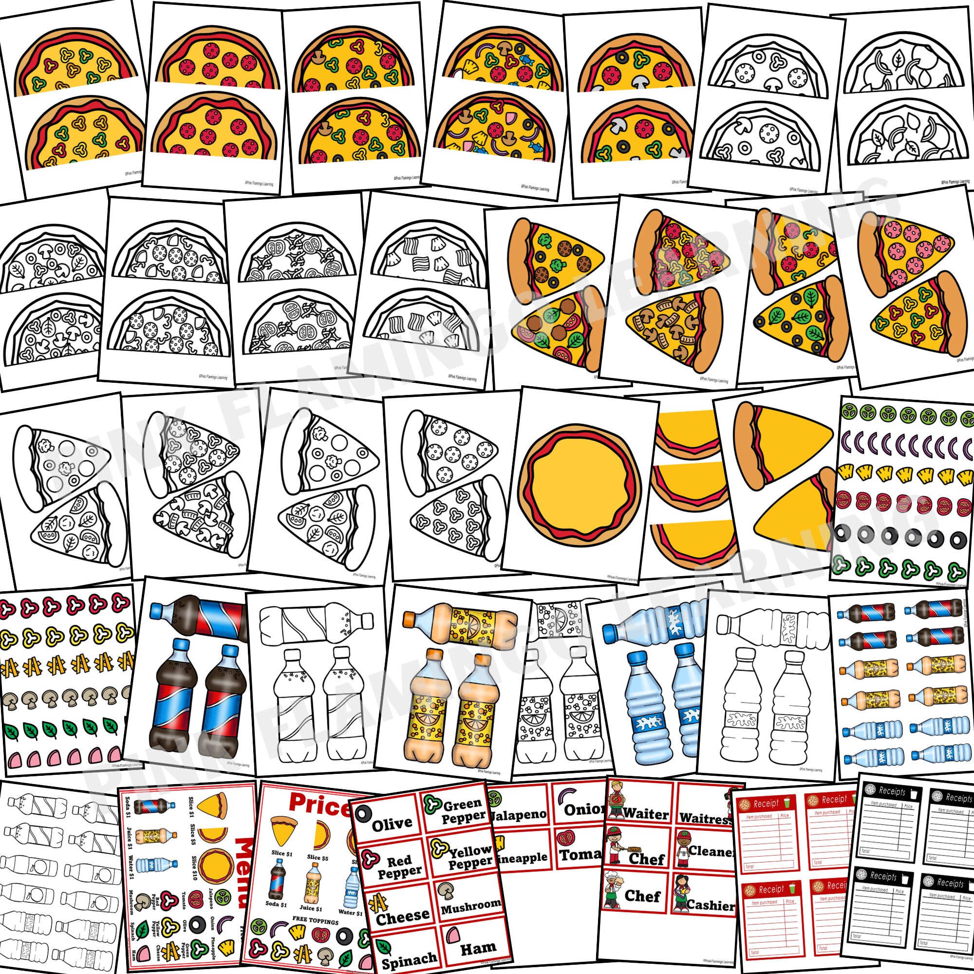 P is for Pizza Dramatic Play Printables Pizza Shop Pretend Play Letter ...