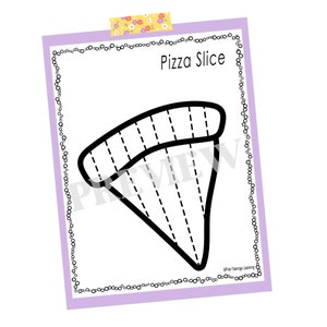 Tracing Worksheets, Printable Pizza Shop Center Tracing, Fine Motor ...