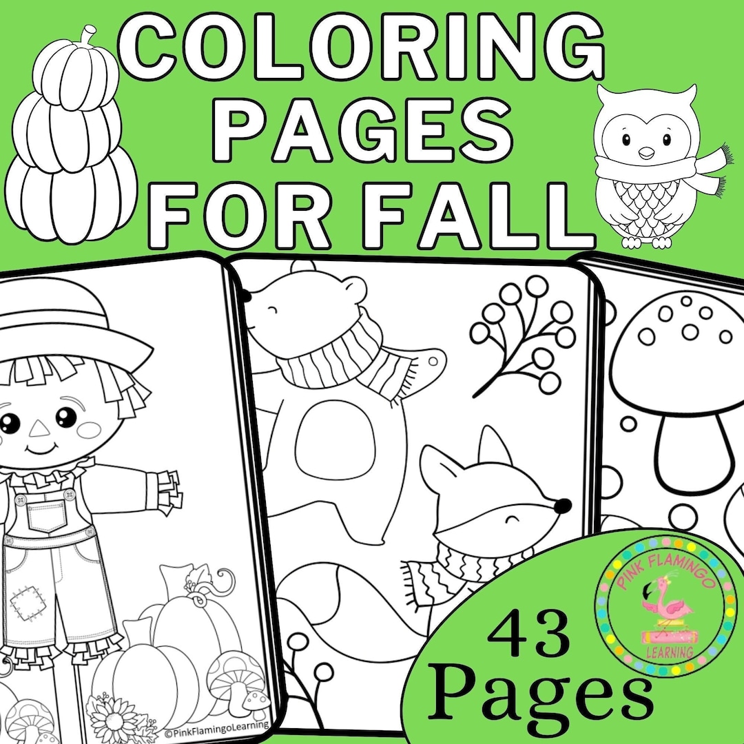 Coloring Pages for Fall, Coloring for Kids Coloring Sheets, Printable ...