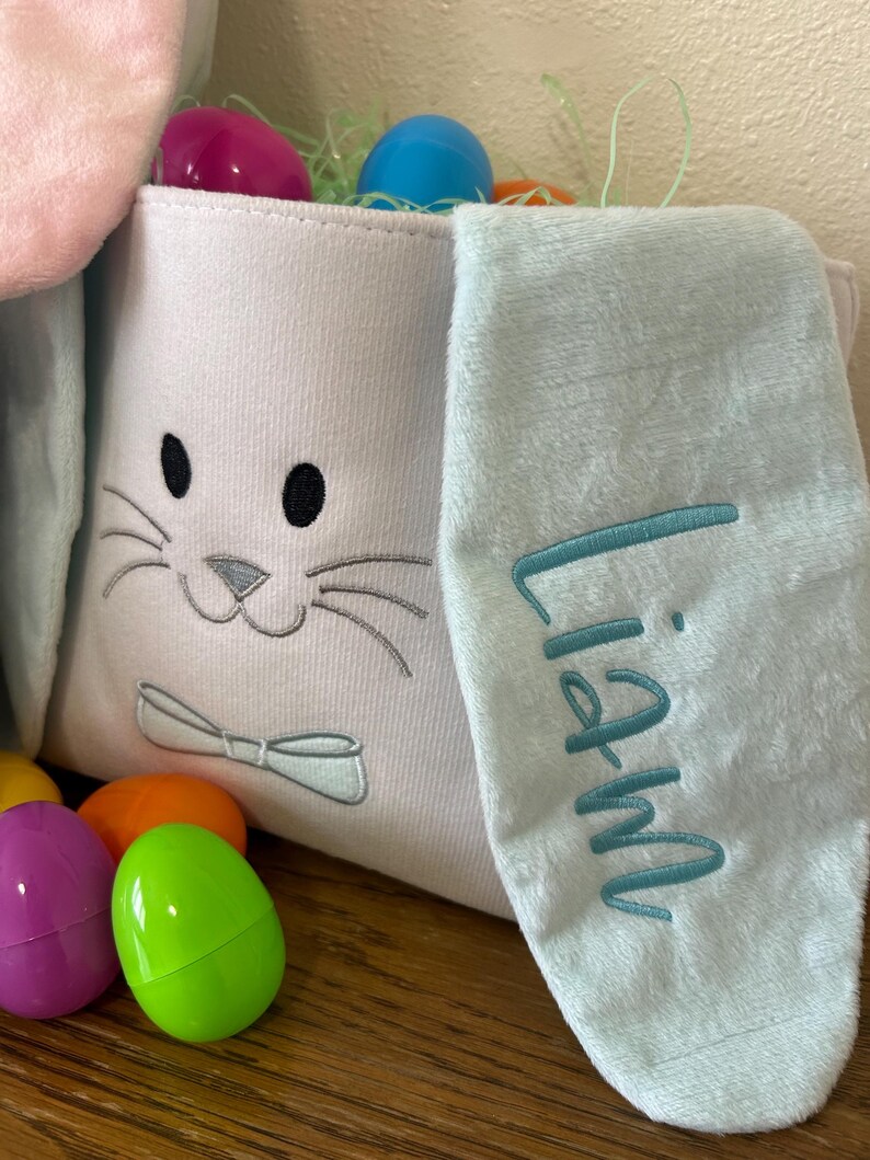 Personalized Embroidered Easter Basket Bag for Boys and Girls - Etsy