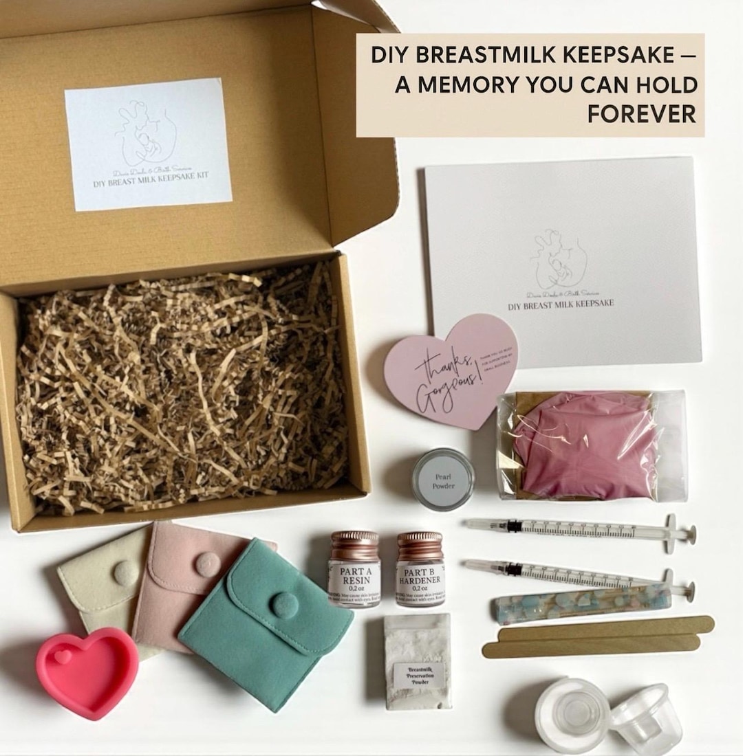 DIY Breastmilk Keepsake Kit – Heart Shaped Resin Mold | Breastmilk ...