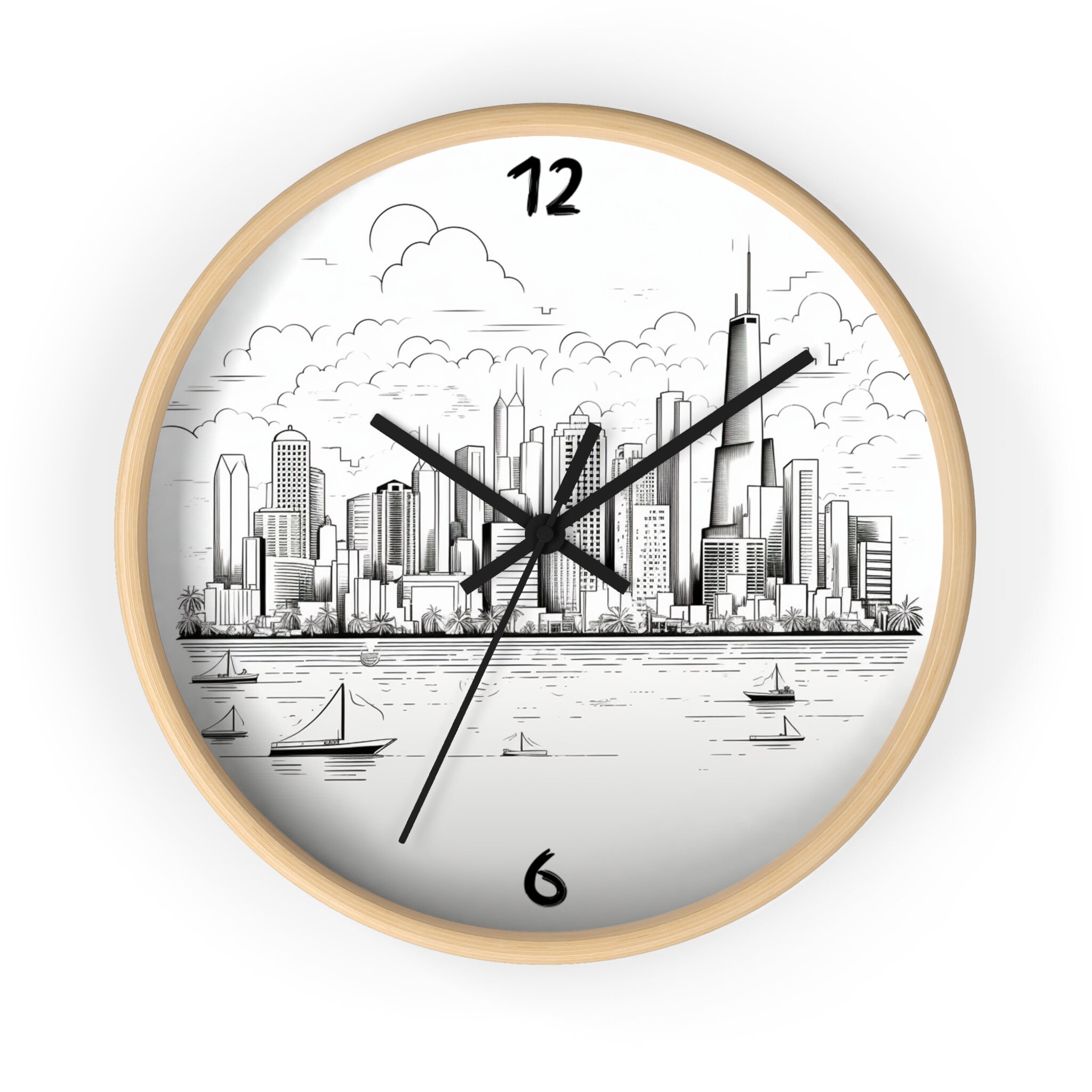 New York Wall Clock, Modern Wall Clock, Gift for Friends, Wall Clock ...