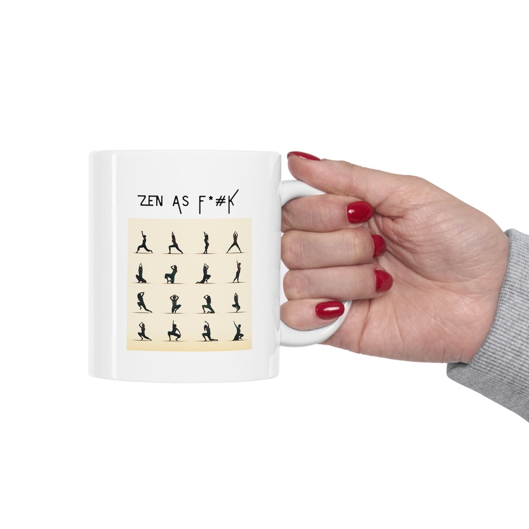 Yoga Pose Silhouettes Coffee Mug | Coffee Mug Gift | Meditation Coffee ...