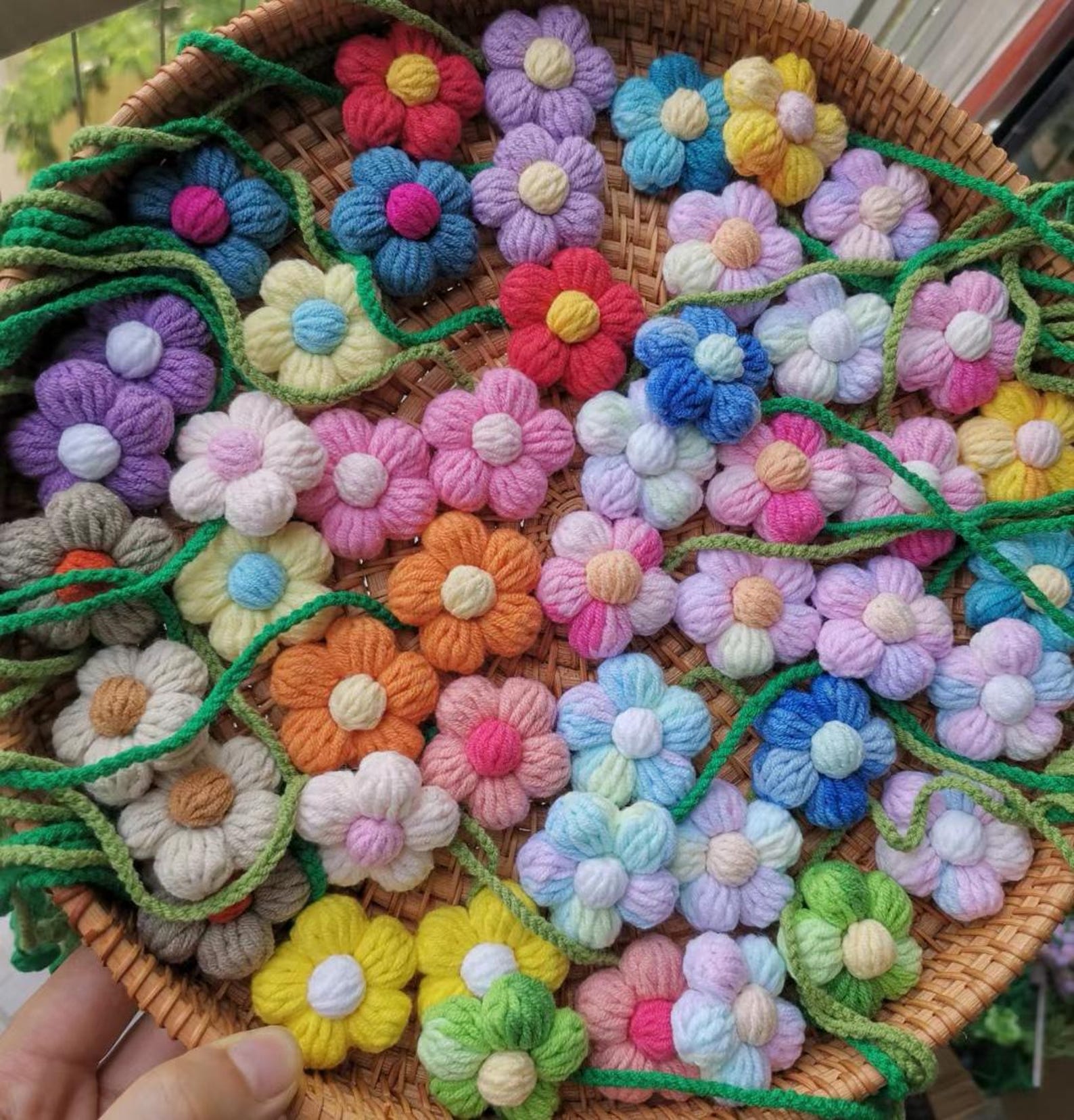 Crochet Puff Flower Pattern, Crochet Puff Stitch Pattern, Crochet Easy ...