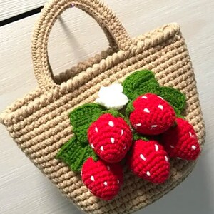 Strawberry Bag Crochet Pattern—strawberry Handbag Pattern—-bag Crochet ...