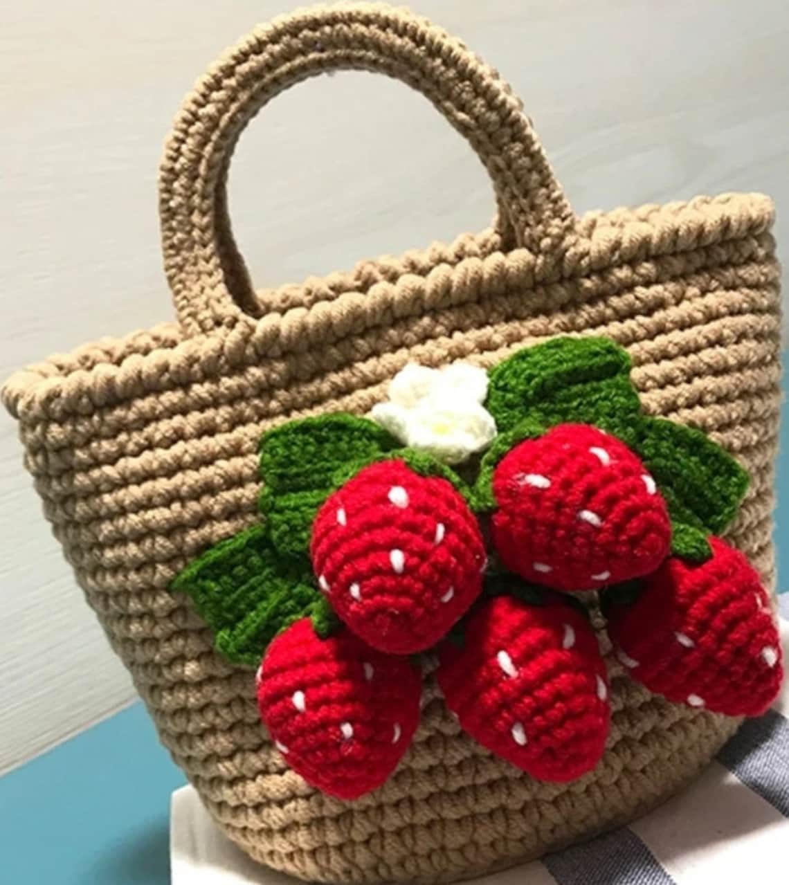 Strawberry Bag Crochet Patternstrawberry Handbag Patternbag Crochet ...