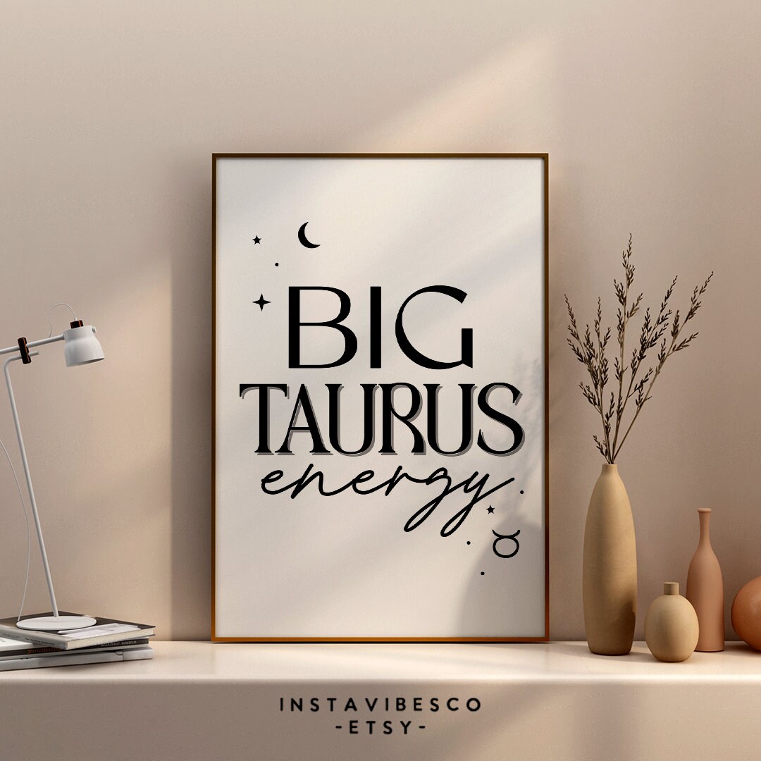 Big Taurus Energie druckbare Kunst, Astrologie Dekor, Digitaldruck ...