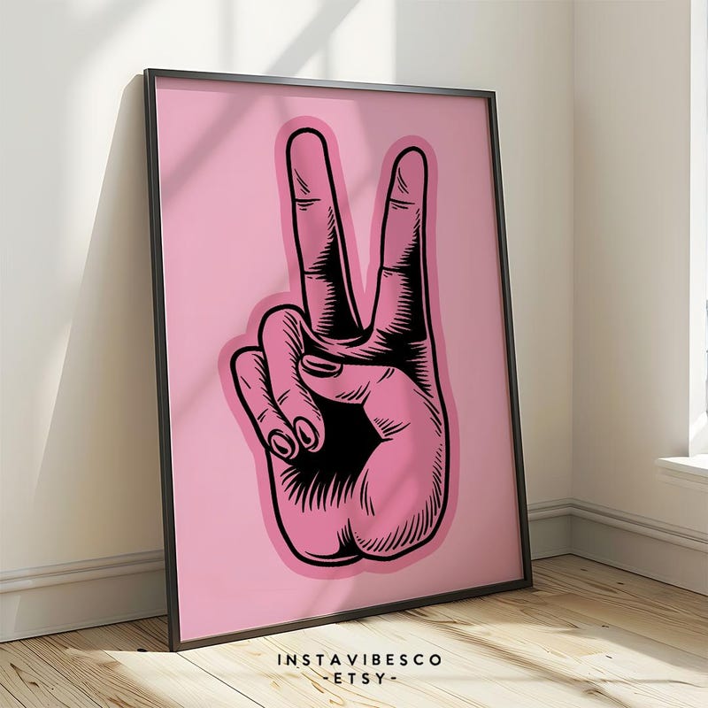Neon Peace Sign - Etsy