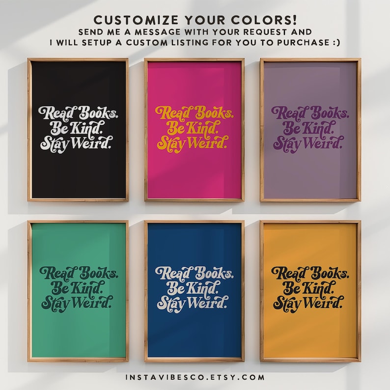 Stay Awkward Brave Kind Print: Inspirational Home Decor (digital ...