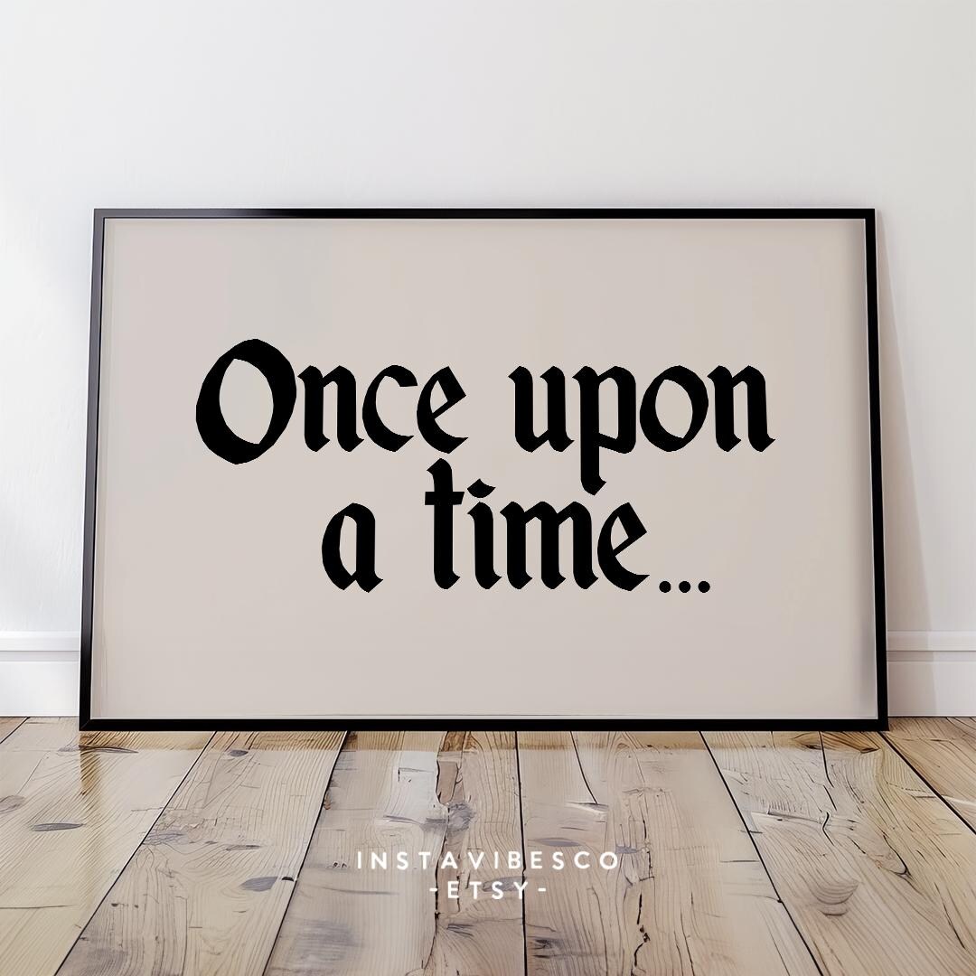 Once Upon A Time Print: Retro Kids Room Decor (digital Download) - Etsy