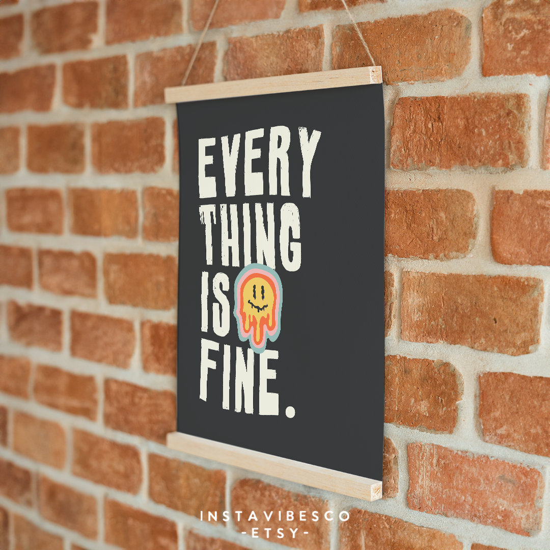 Everything is Fine Art Print: Retro Trendy Decor (digital Download) - Etsy