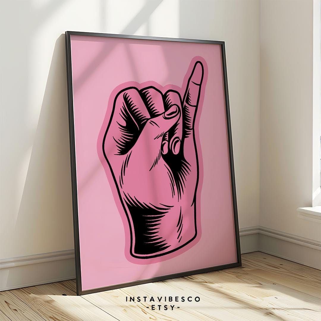 Pinky Promise, Hand Sign, Printable Wall Art, Positive Quote, Hippie ...