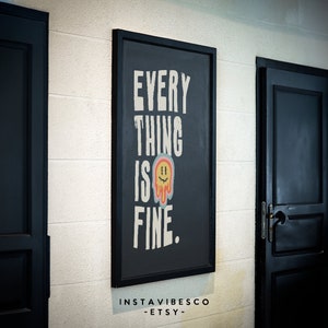 Everything is Fine Art Print: Retro Trendy Decor (digital Download) - Etsy