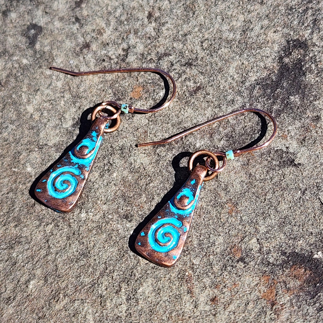 Earring Mayan Spiral Drops - Etsy
