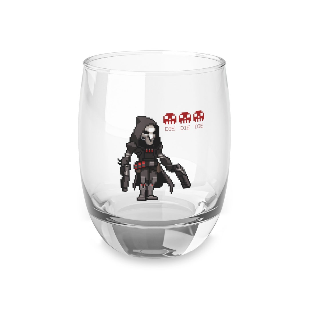 Overwatch 2 Reaper Pixel Spray Whiskey Glass - Etsy