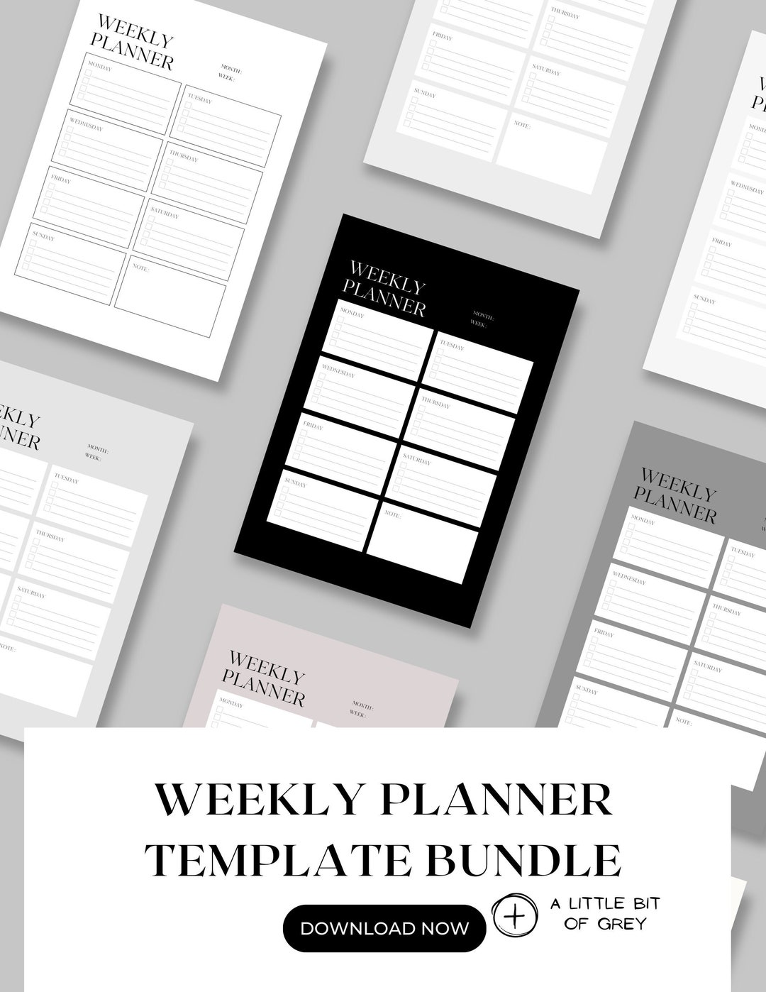 Editable Weekly Planner Template, Track Progress, Goals, Template Canva ...