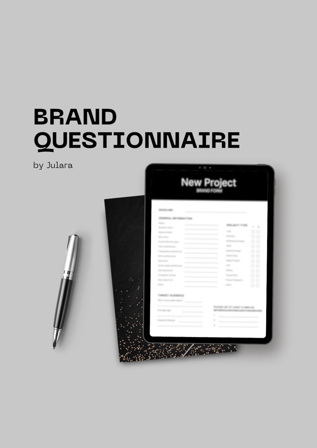 Brand Form Template, Questionnaire, Clients, Modern, Minimalistic ...