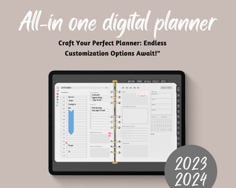 All-in-one Digital Planner 2023 2024 Coral Pink, Goodnotes and ...
