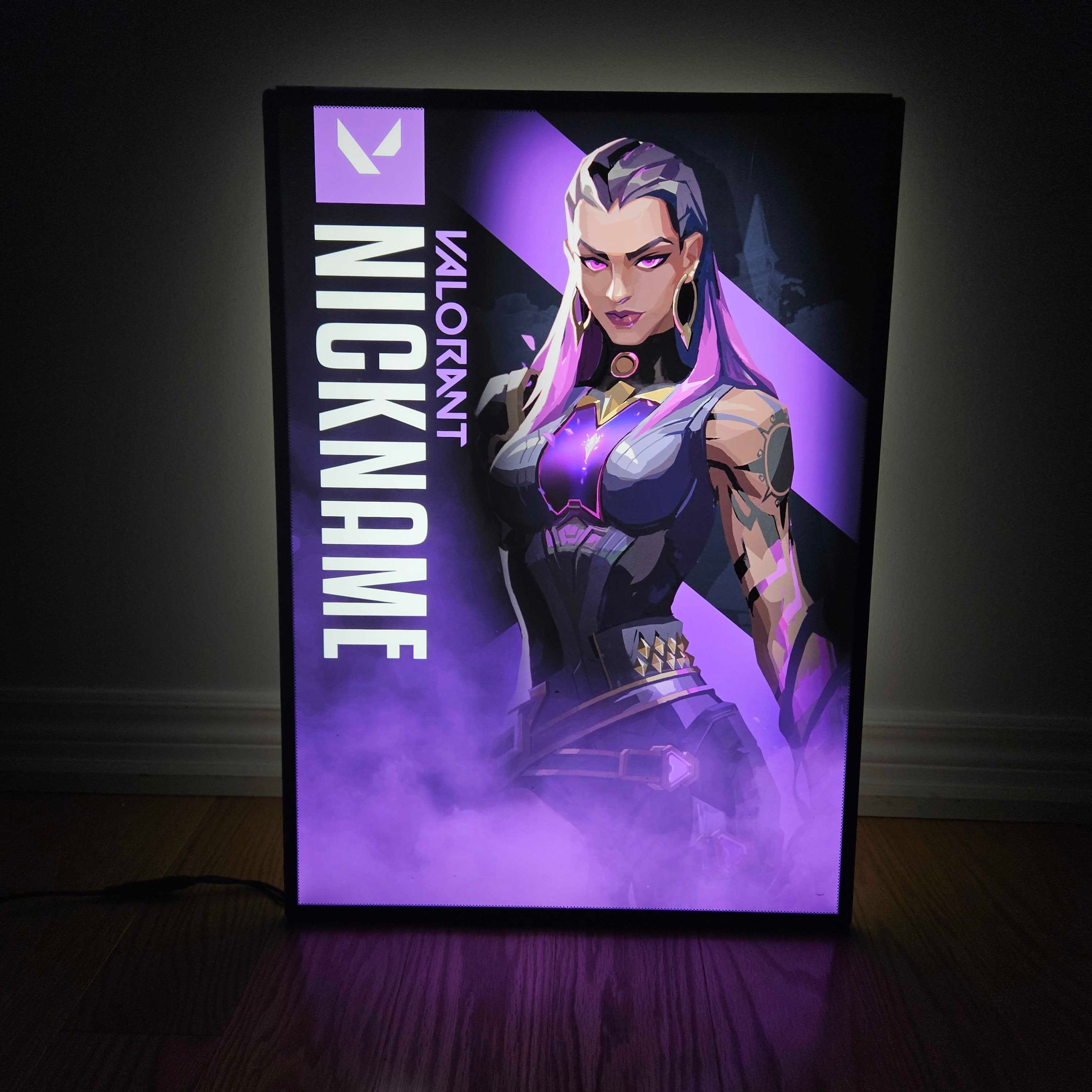 Valorant Light up Custom Poster, Personalized, LED Poster, Wall Art ...