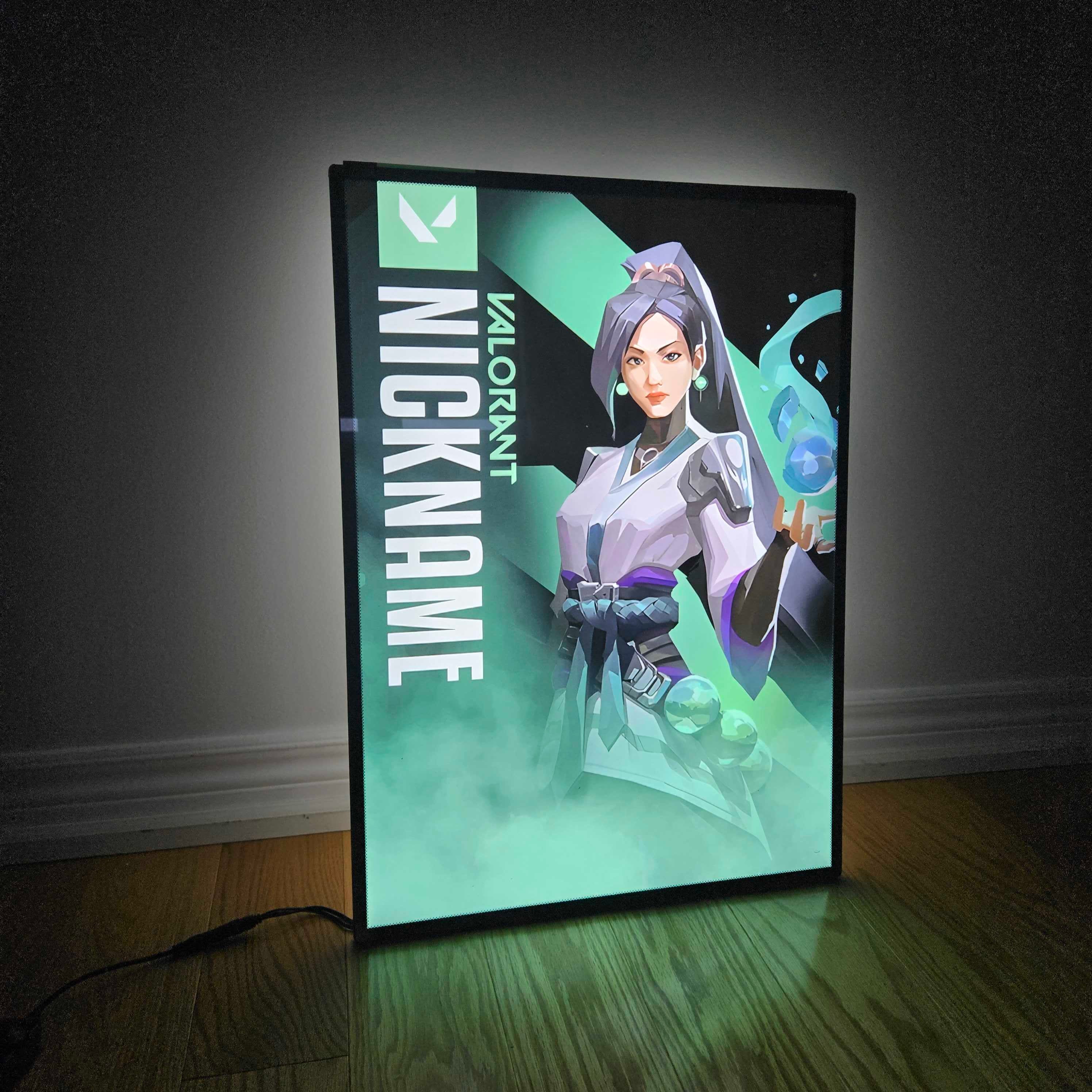 Valorant Light up Custom Poster, Personalized, LED Poster, Wall Art ...