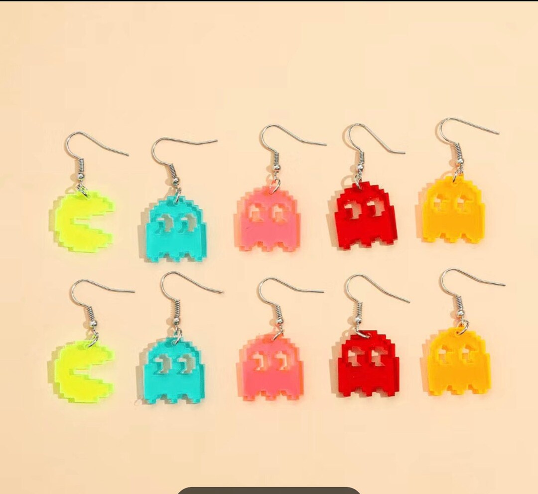 Pacman Earrings - Etsy
