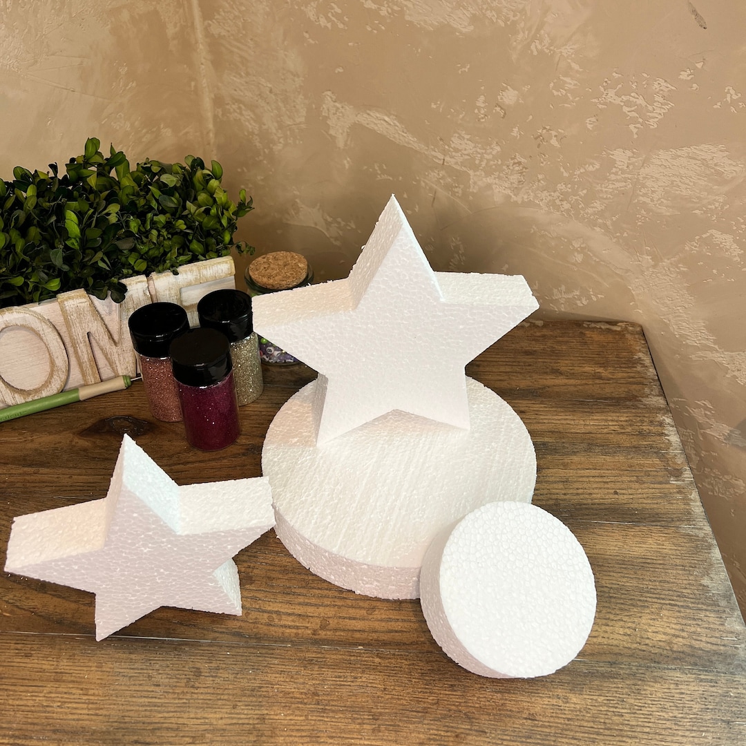 Star, Circle EPS Foam Shapes for DIY Crafts, Dummy Cakes - Etsy