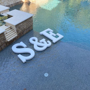 Foam Letters Glittered for Wedding Decor Styrofoam Letters Bridal Party Pool Letter Foam Letters ...