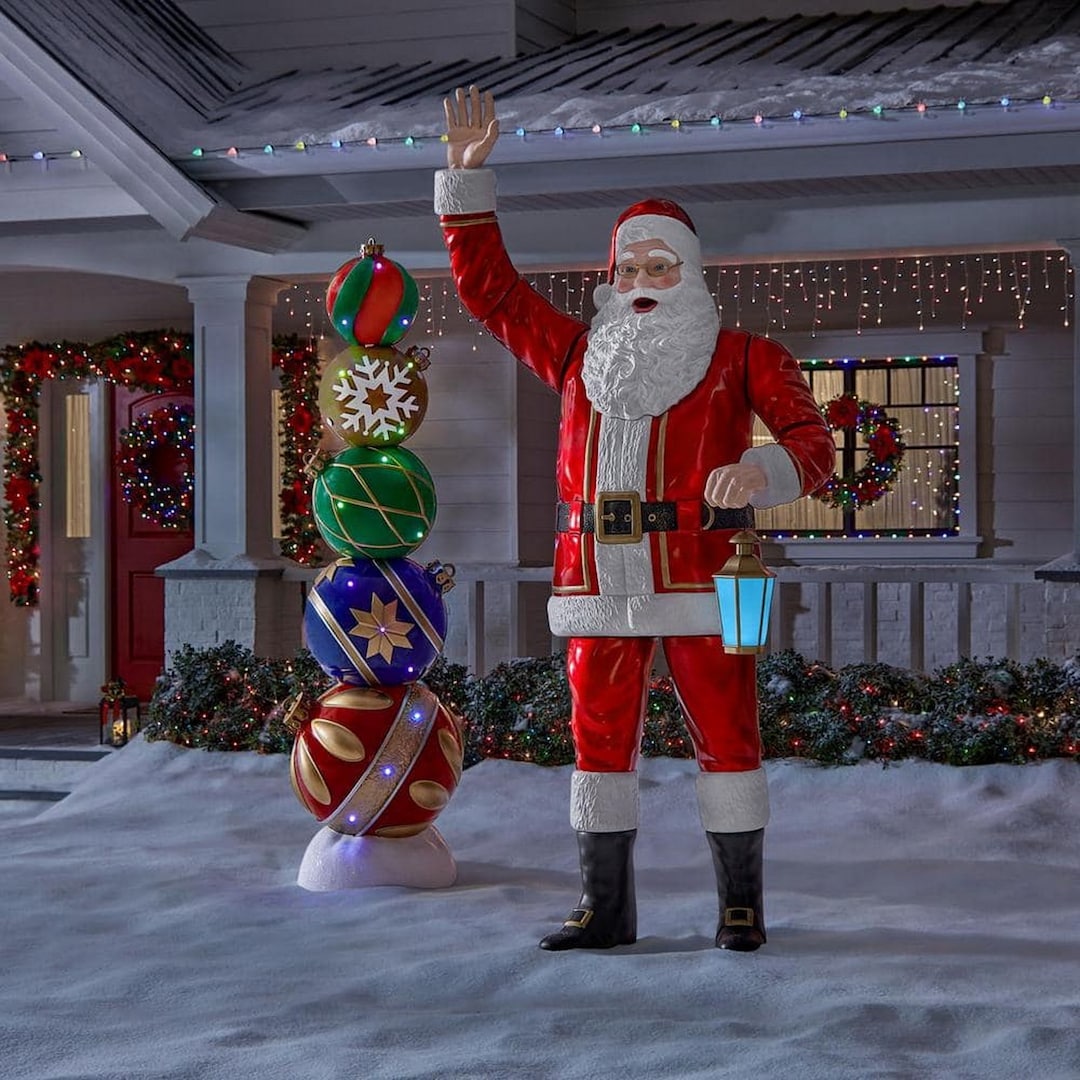 8 Ft. Giant-sized LED Towering Santa With Multi-color Lantern - Etsy