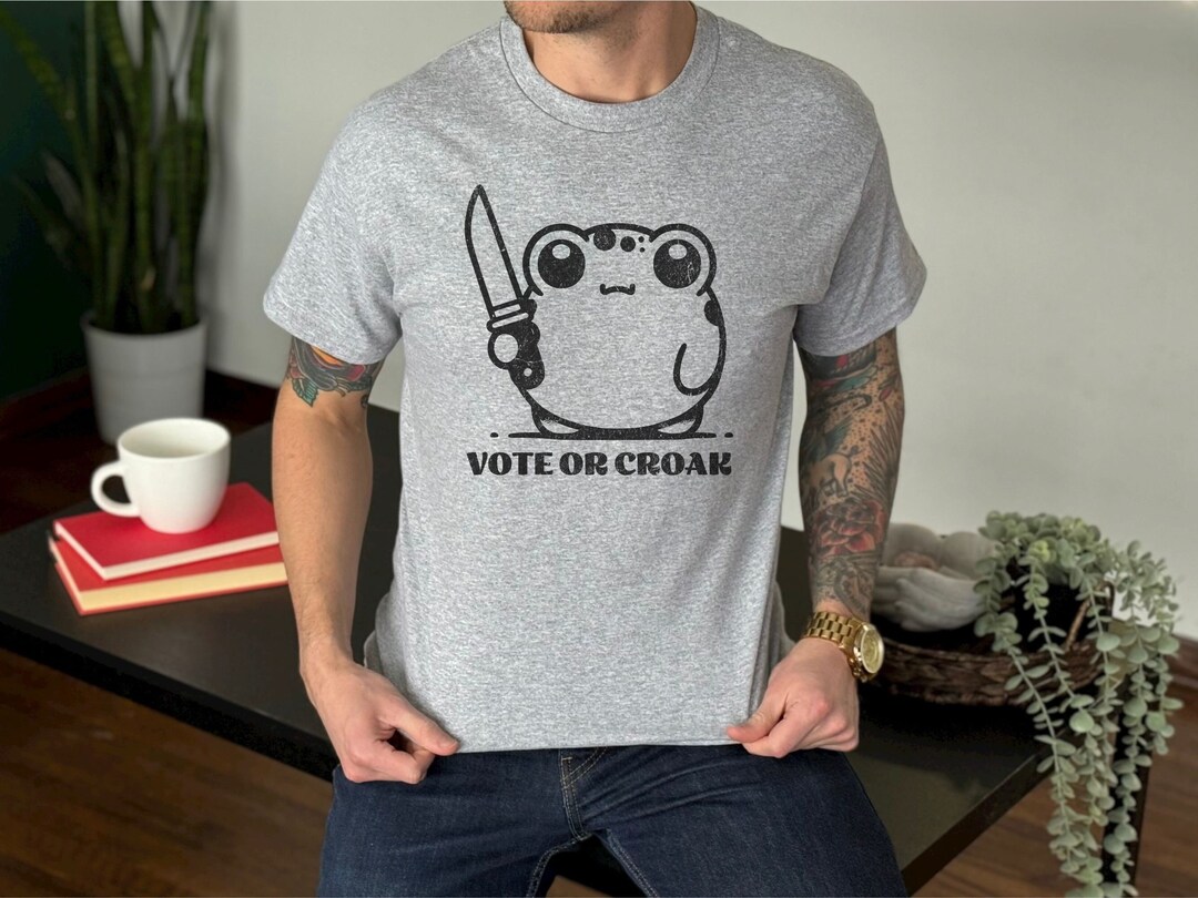 Funny Frog Shirt, Cottagecore Frog Tshirt, Ironic Shirts, Election ...