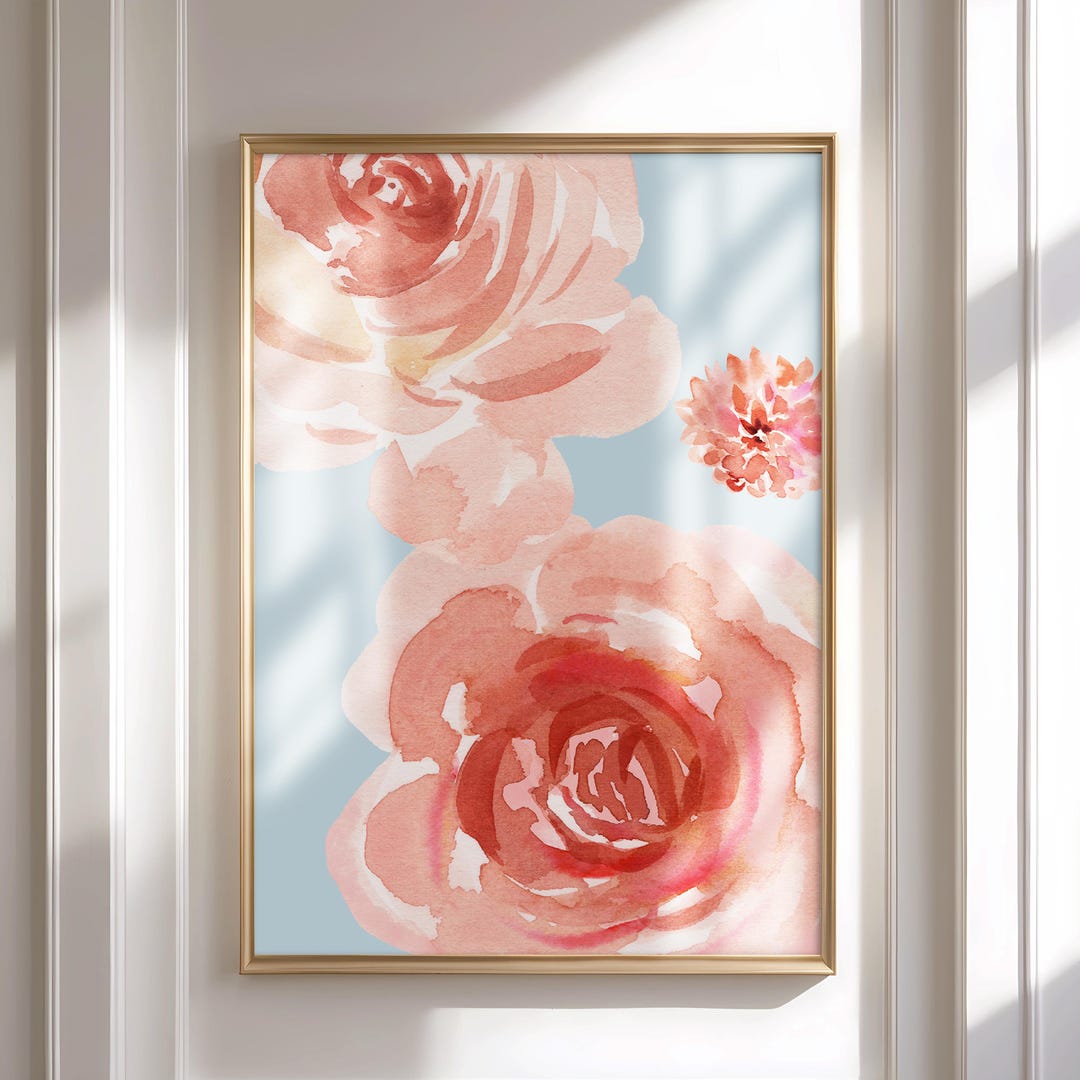 Floral Printable Poster ((custom Flower Wall Art || Floral Wall Art ...