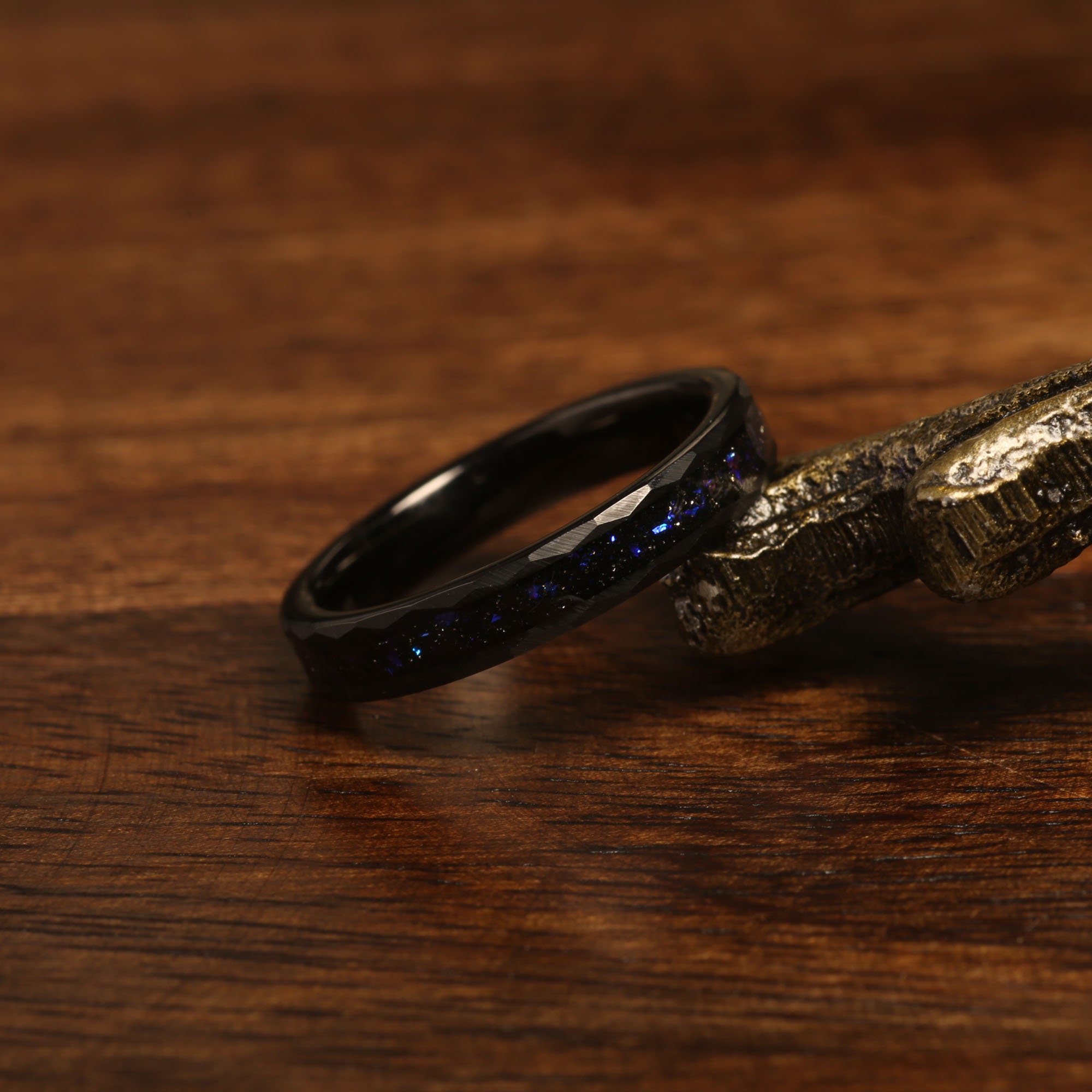 Men's Wedding Ring Nebula Ring, Mens Wedding Ring, Black Tungsten Outer ...