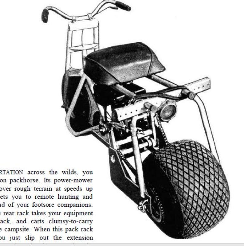 Vintage Mini Bike Plans Digital Download PDF - Etsy