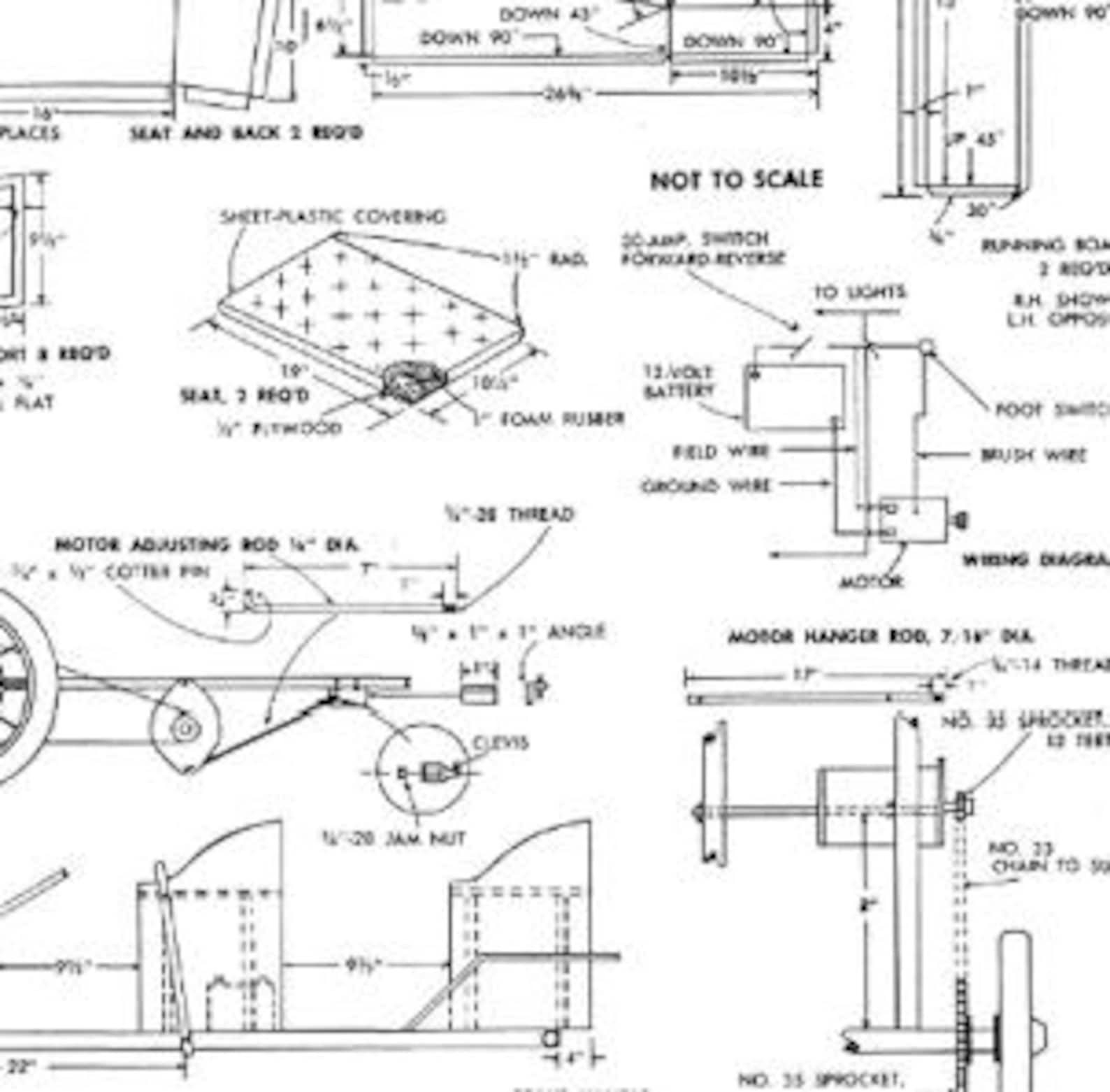 Vintage Plans Kids Mini Car PDF Digital Download - Etsy