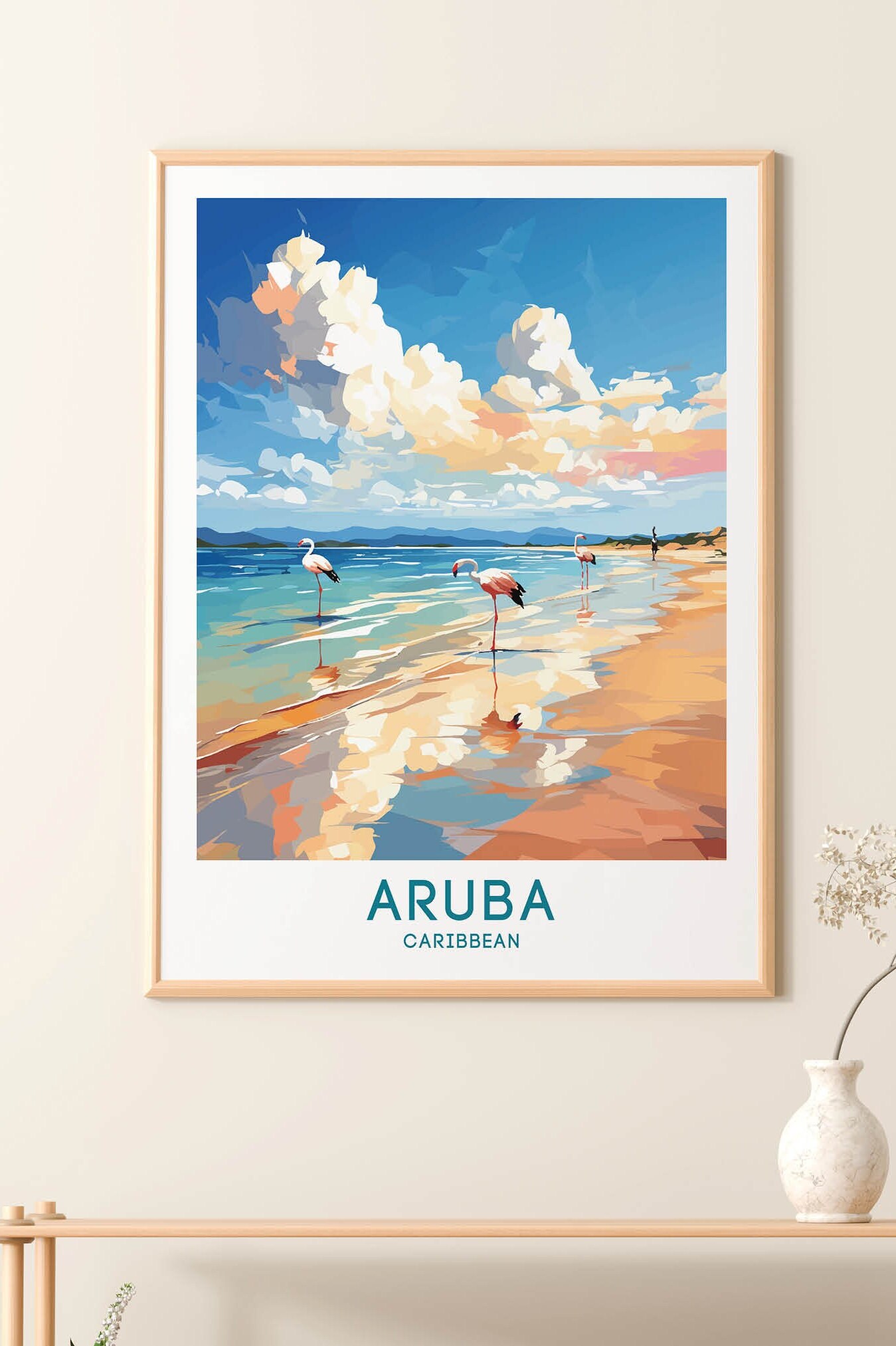 Aruba Travel Poster Aruba Wall Art Aruba Home Décor Caribbean Gift Art ...