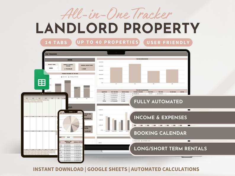 Rental Property Income and Expense Tracker Multi Unit Landlord ...