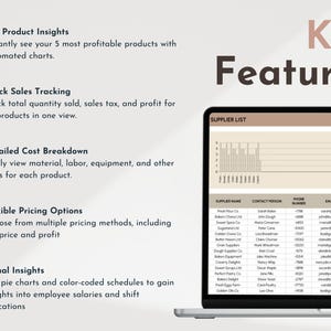 Recipe Cost Calculator Bakery Bakery Spreadsheet Inventory Pricing ...