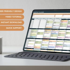 Monthly Planner Template Hourly Schedule Organizer for Busy Moms Habit ...