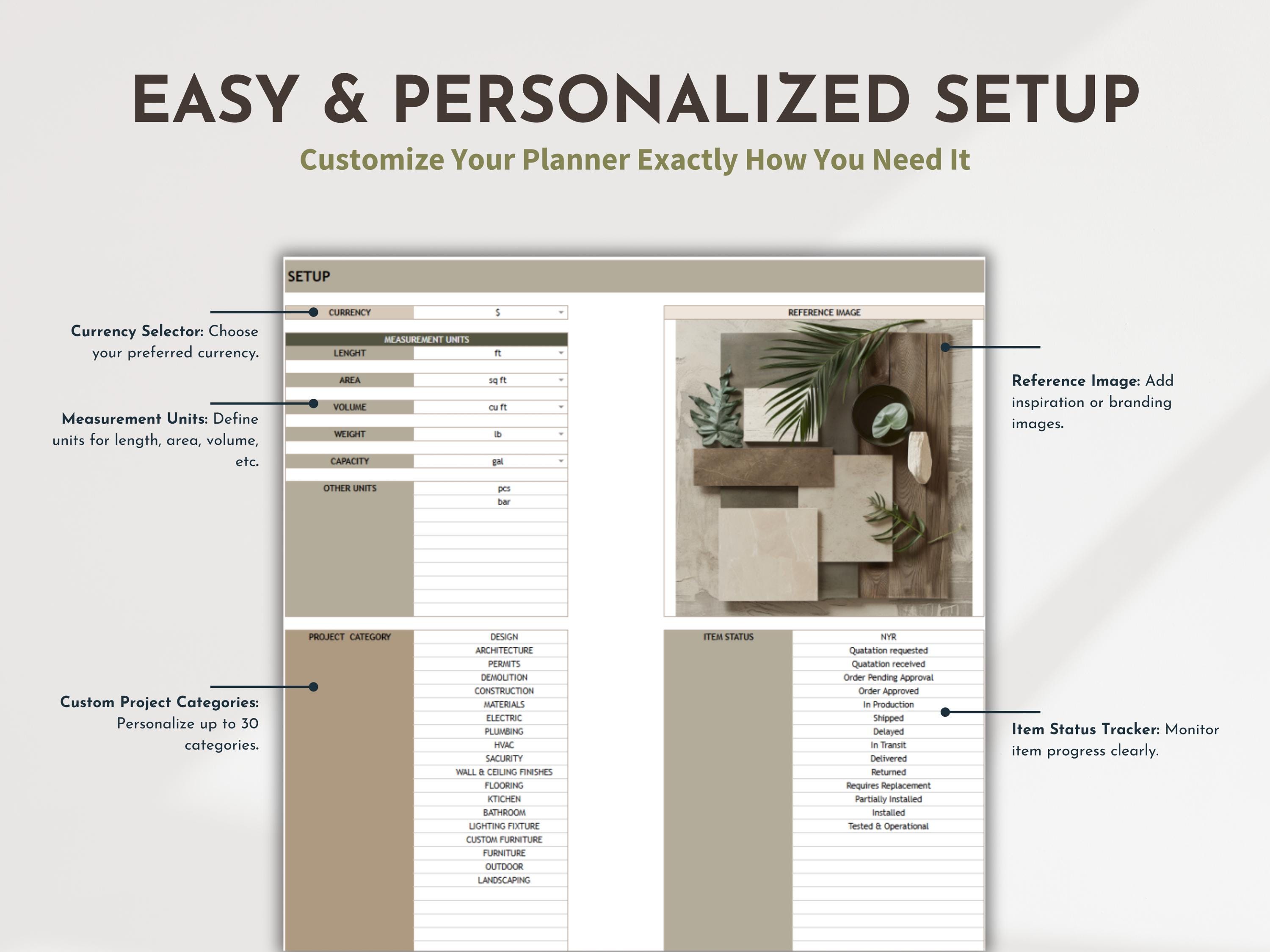 Home Renovation Planner Renovation Budget Tracker DIY Spreadsheet ...